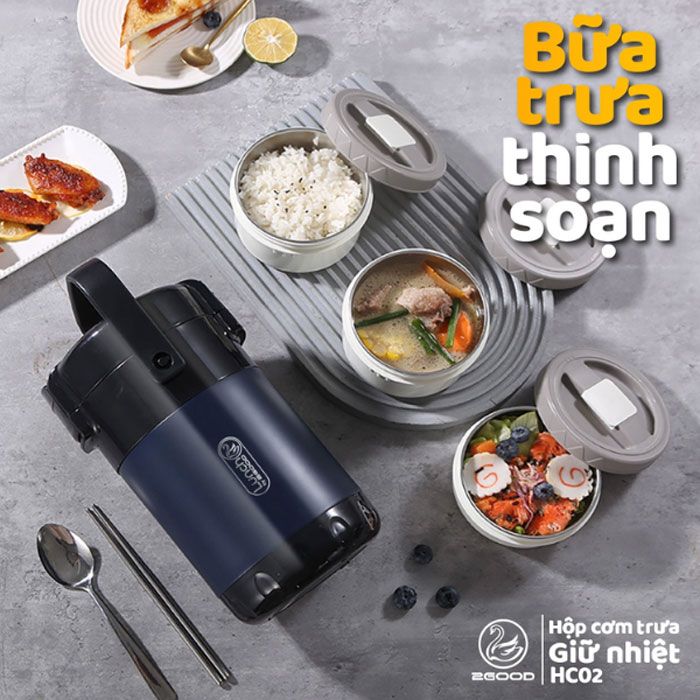 Hộp cơm giữ nhiệt 2GOOD HC02 | Giá rẻ, chính hãng – Điện máy Chuyên Quyên