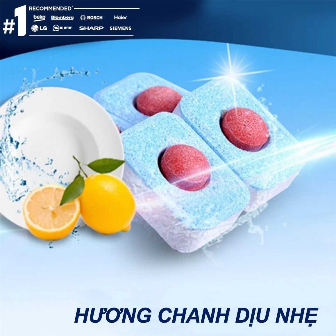 Viên rửa bát Finish All in 1 Power Essential 6 chức năng, hương Chanh ...
