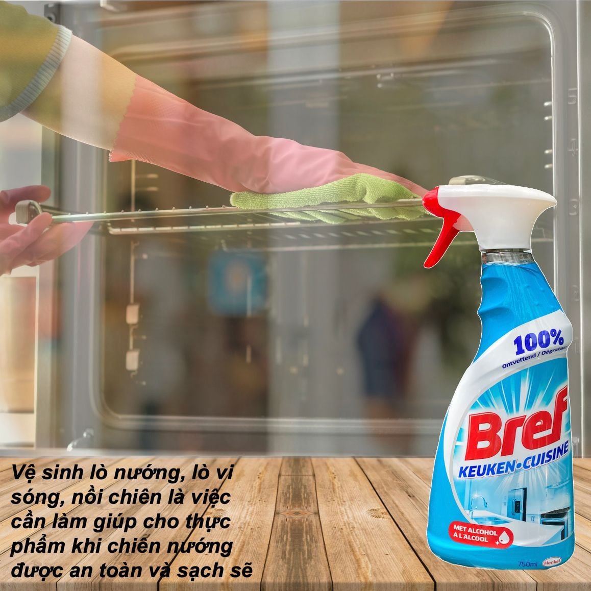 Xịt vệ sinh lò nướng nồi chiên Bref Kitchen – Gia Dụng Châu Âu