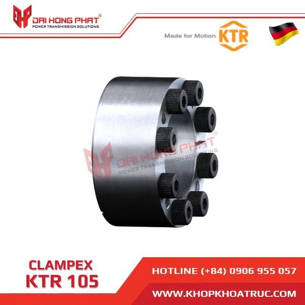 KHỚP KHÓA TRỤC KTR CLAMPEX KTR 105 - CLAMPING SETS