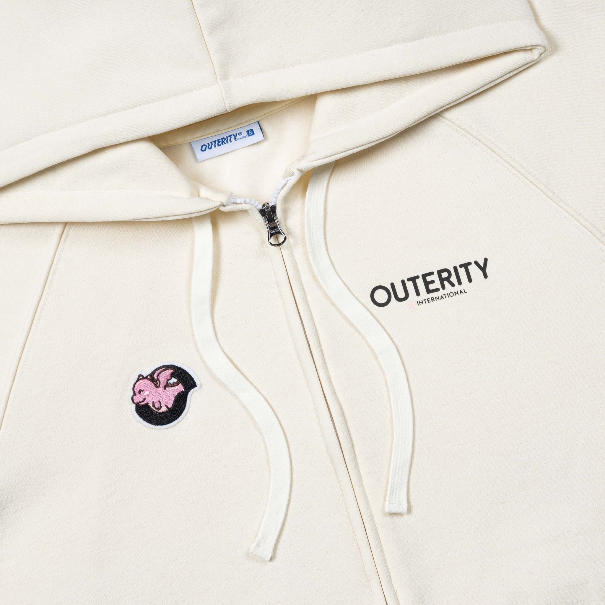 Outerity Dragon Hoodie Double Zip / Cannoli Cream