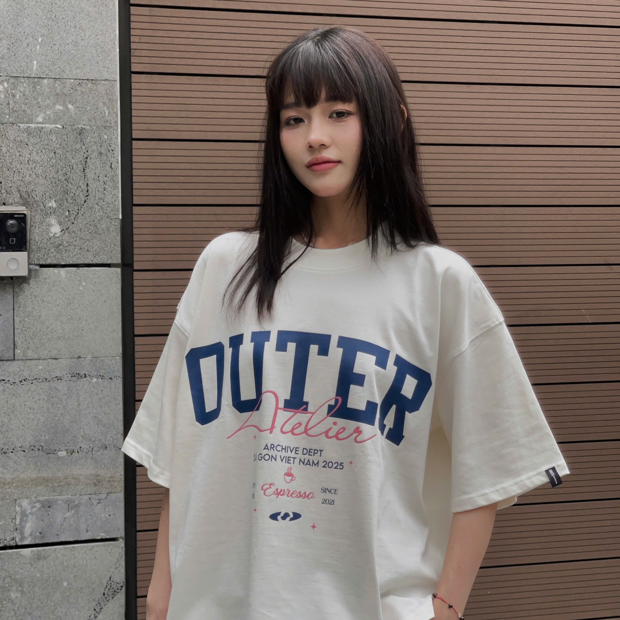 Áo Thun Boxy Outerity Espresso