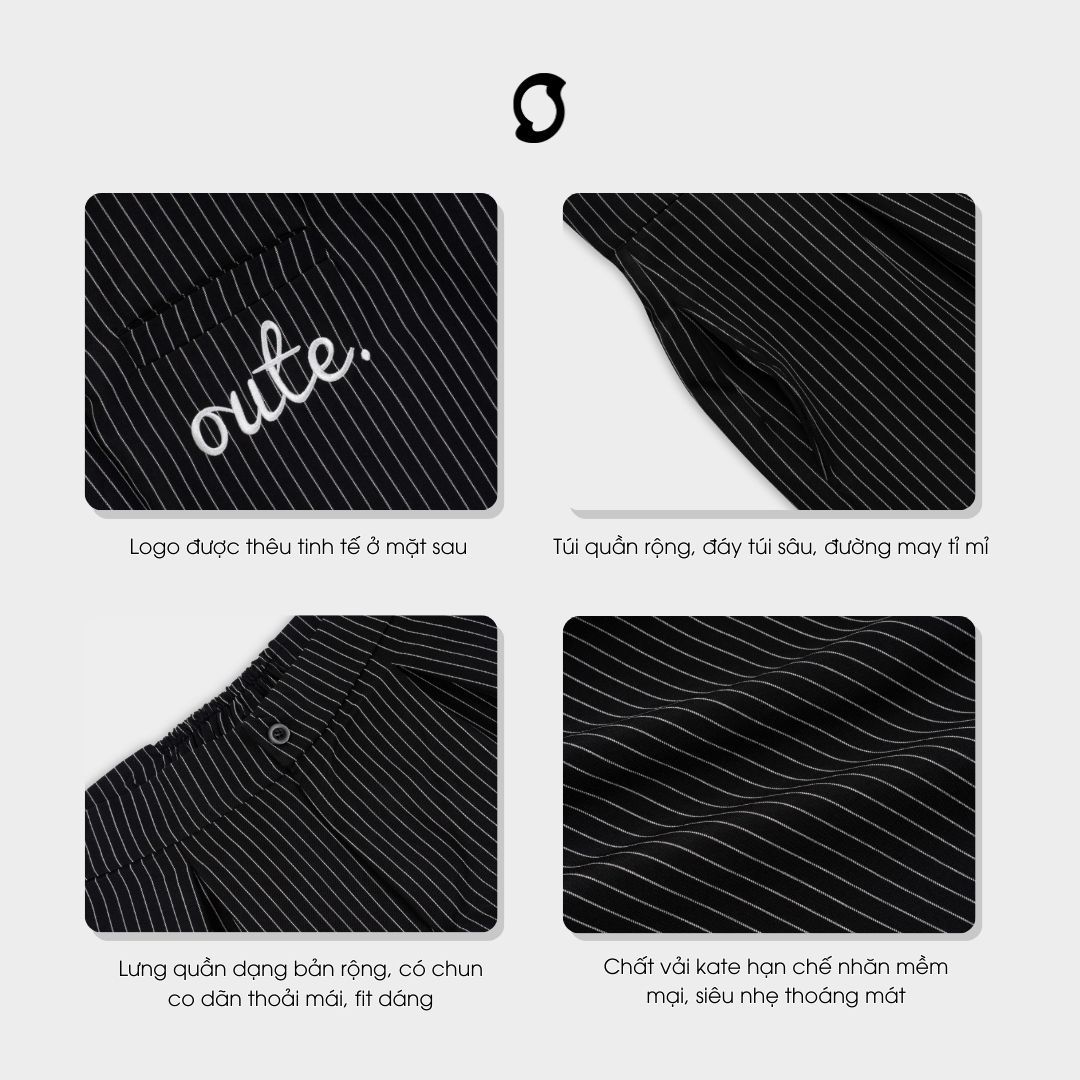 Quần Kẻ Sọc Ong rộng Outerity Striped