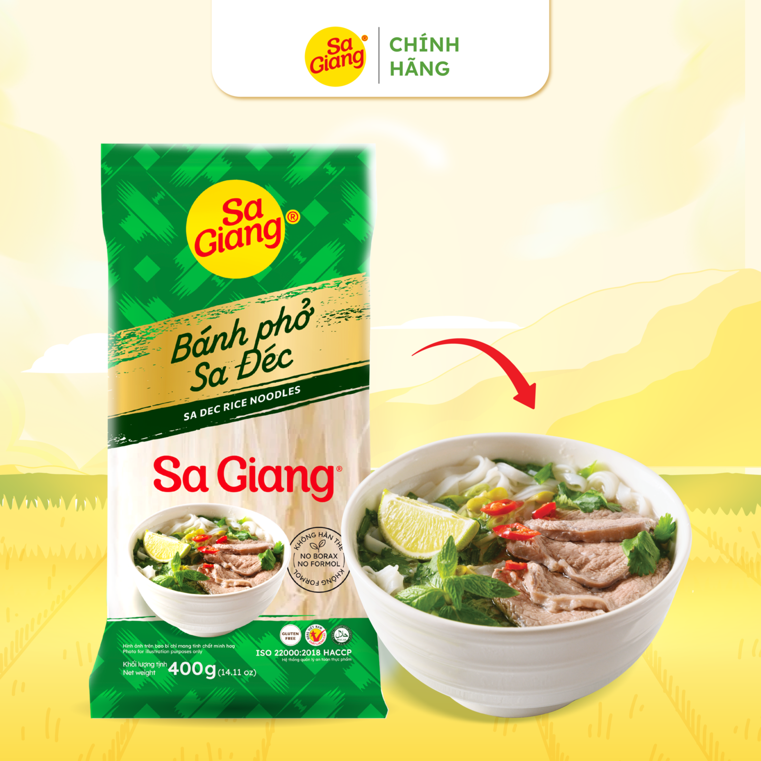 [SA GIANG] - Bánh Phở Sa Đéc 400g – Sa Giang