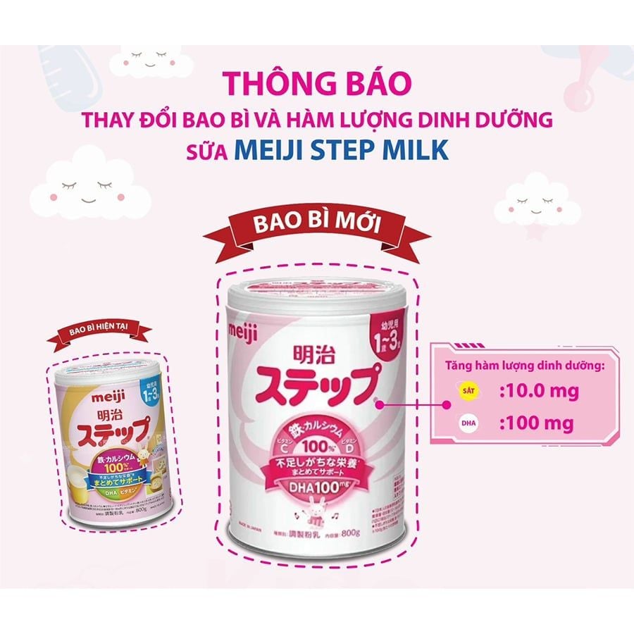 Sữa Bột Meiji Lon, Thanh Số 0 (0-1) & Số 9 (1-3) Nội Địa Nhật Hộp 800g – Giá Sỉ Đây