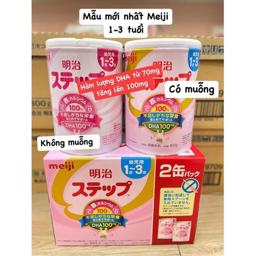 Sữa Bột Meiji Lon, Thanh Số 0 (0-1) & Số 9 (1-3) Nội Địa Nhật Hộp 800g – Giá Sỉ Đây