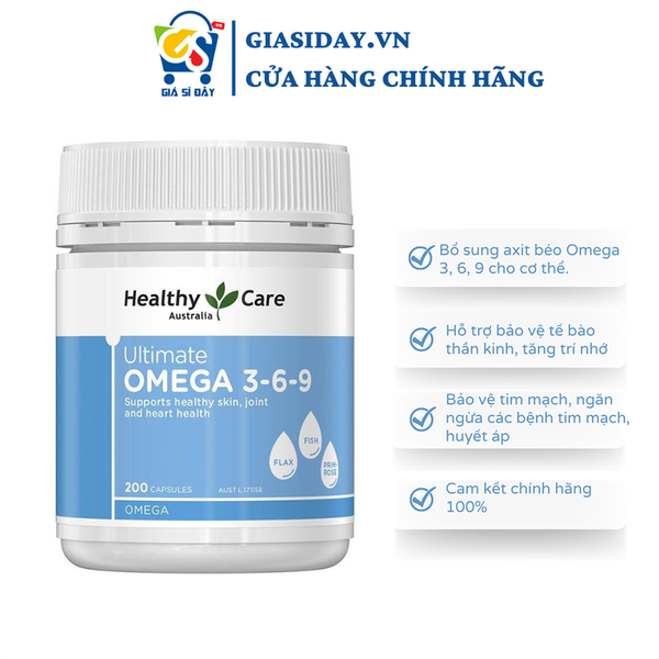 Healthy Care Ultimate Omega 3-6-9 200 Viên - Hỗ Trợ Tim Mạch Huyết Áp ...