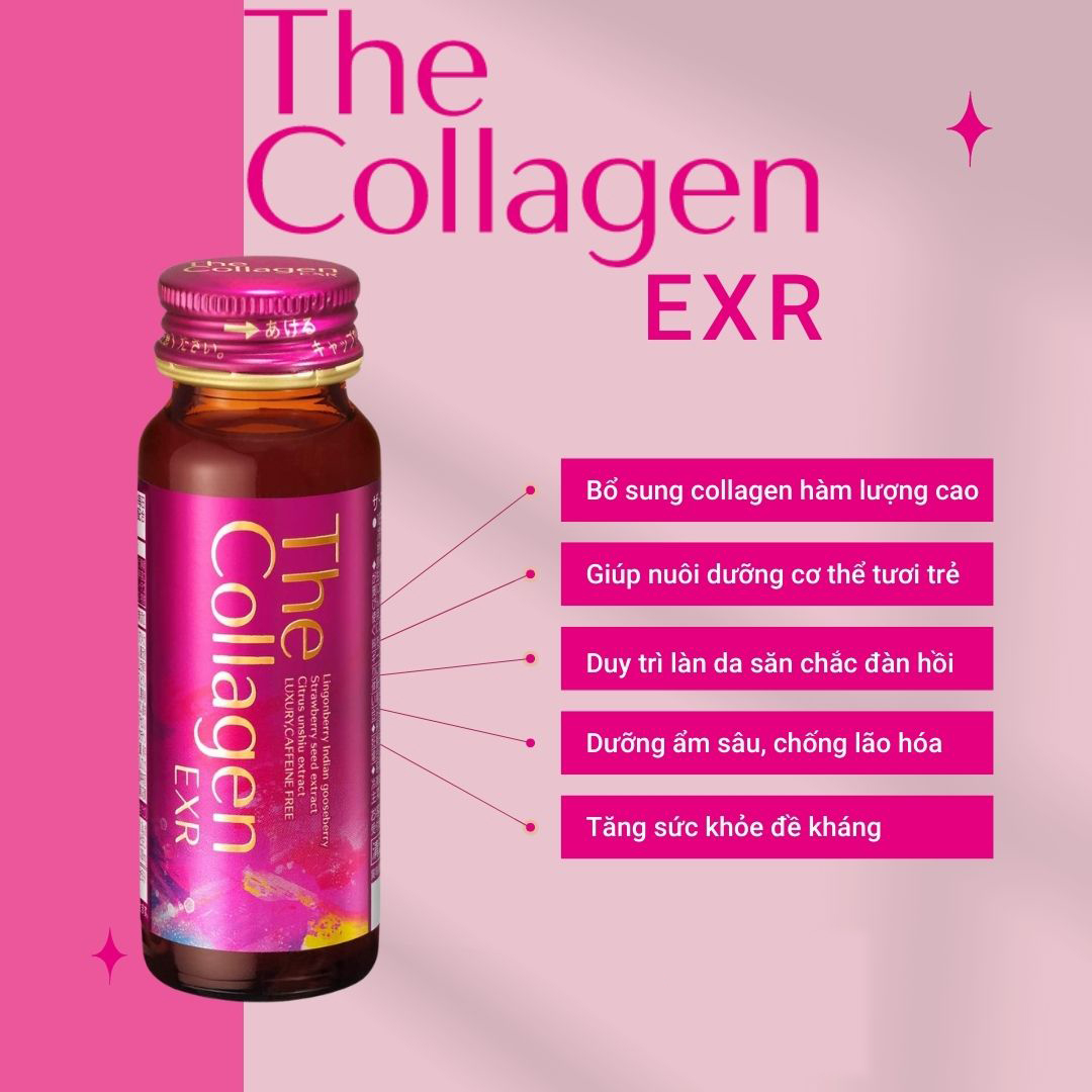 Nước Uống The Collagen EXR Shiseido Hộp 10 Chai x 50ml – Giá Sỉ Đây