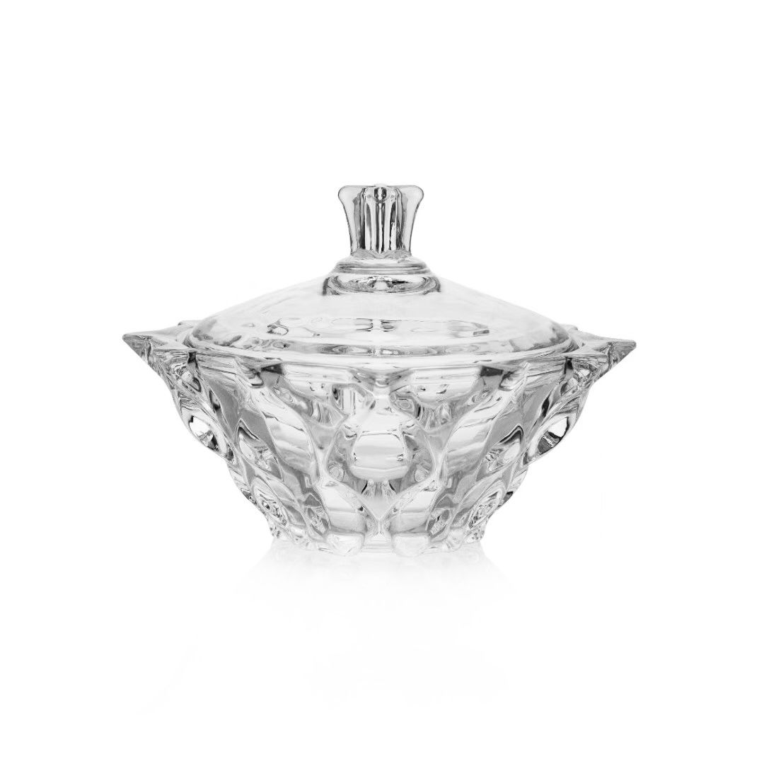 Thố thủy tinh có nắp loại lớn - 16.5cm MKTK134 , khắc Logo Sacombank ...