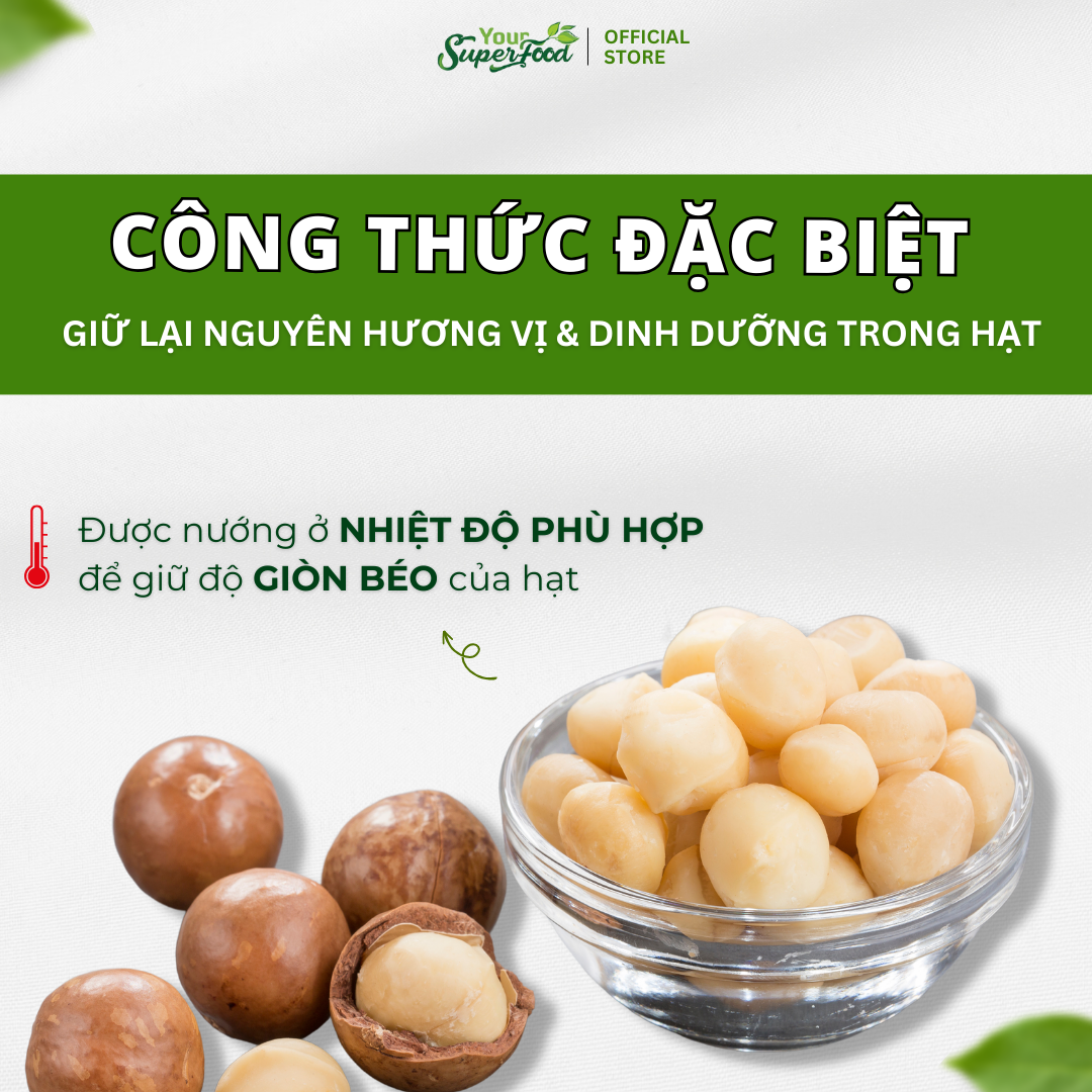 Macca Úc (Thượng hạng) (Nứt vỏ) (360g) – Your Superfood