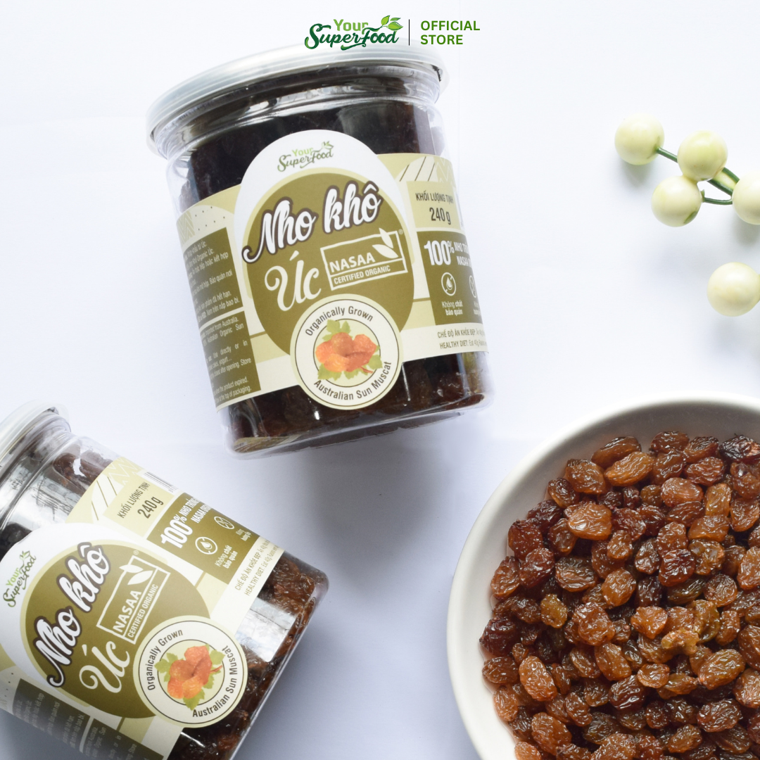 Nho Khô Organic Úc Your Superfood - 240g