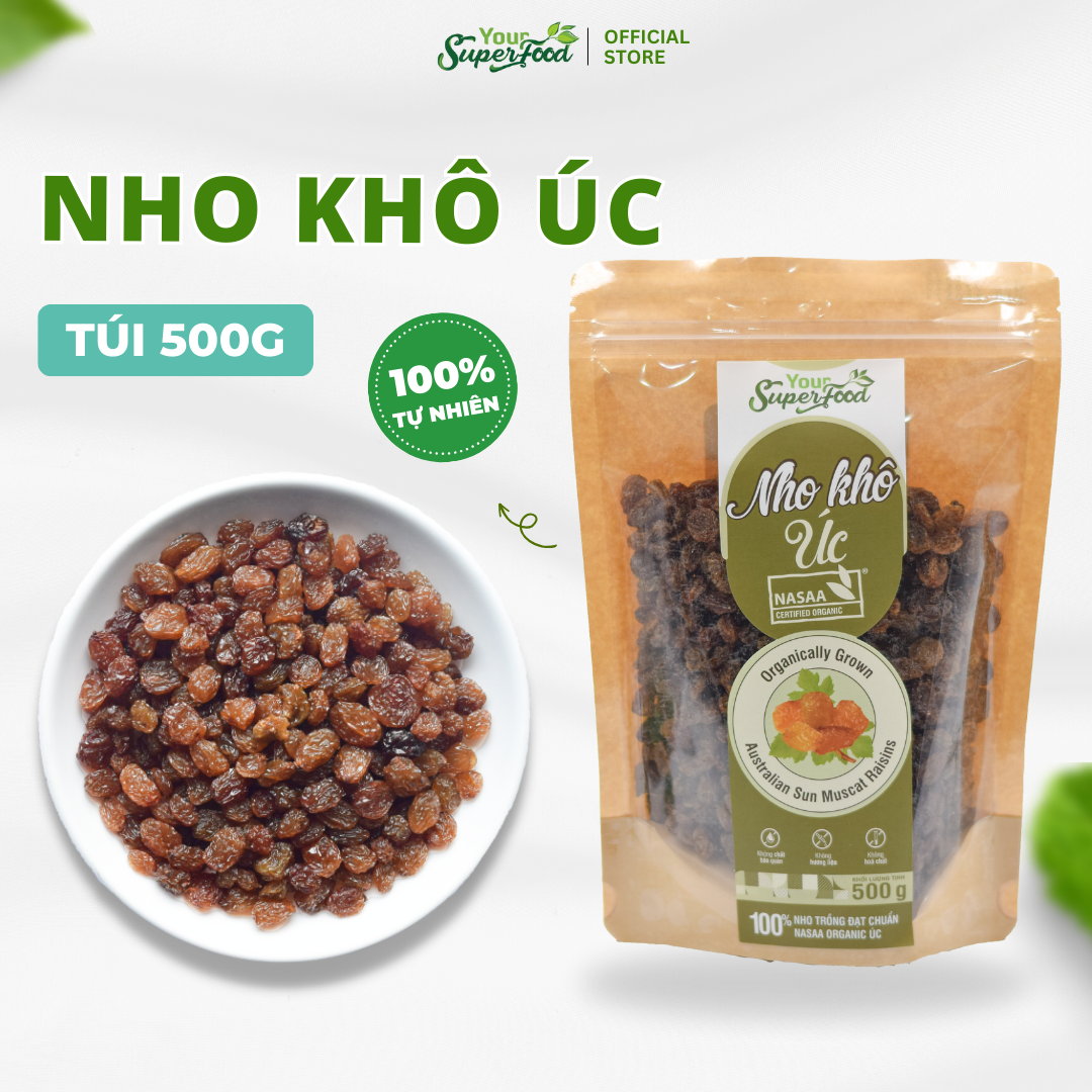 Nho Khô Organic Úc Your Superfood - 240g