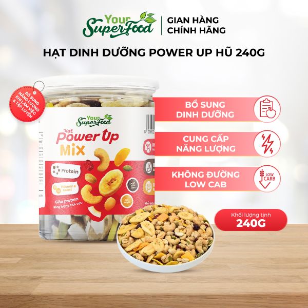 Hạt Dinh Dưỡng Your Superfood Power Up Mix Thể Thao Giàu Protein & Can