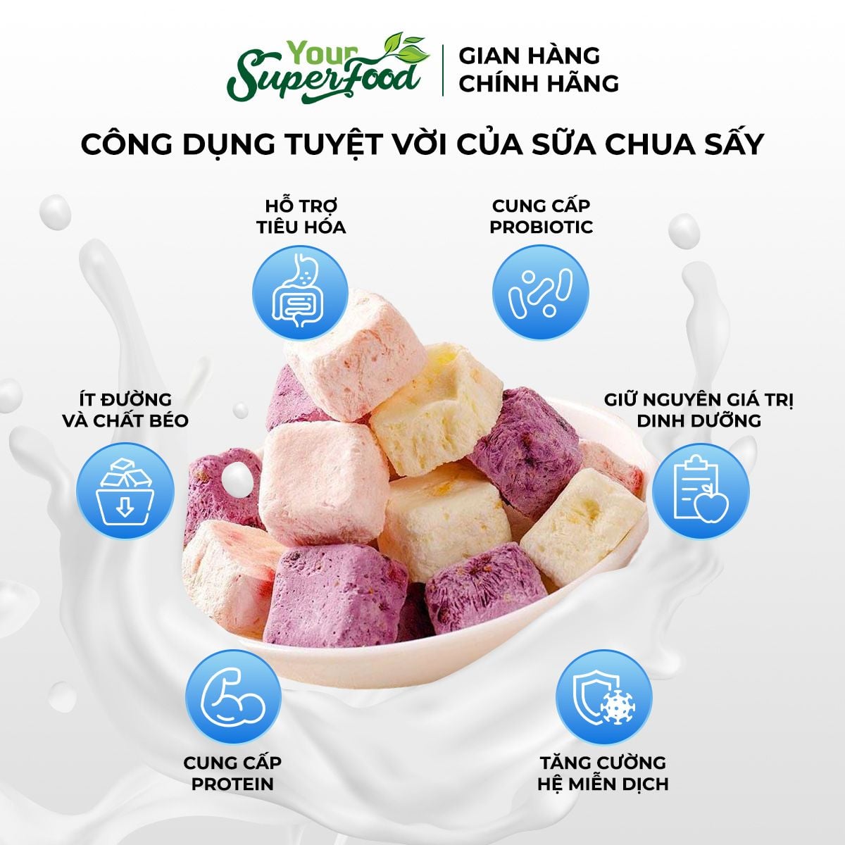 Sữa Chua Sấy Thăng Hoa Ít Đường Vị Nhà Làm - Sữa Chua Viên Khô Dễ Bảo ...