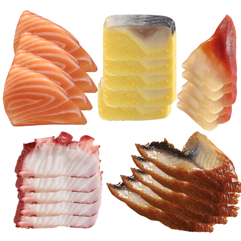Set 55A 5 Loại Sashimi A (Cá Hồi, Lươn Nhật, Cá Trích Ép Trứng, Bạch T – Royal Sushi