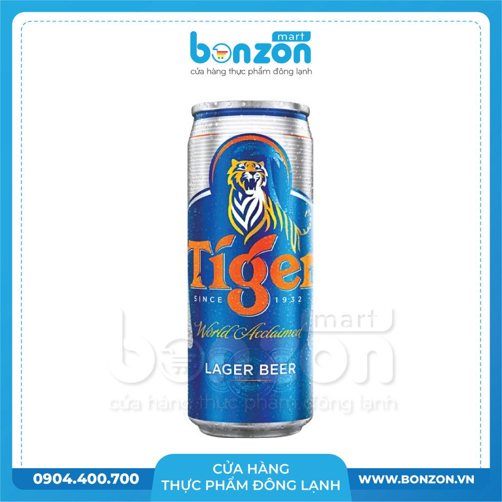 BIA TIGER LON 330ML – BONZON - Siêu Thị Thực Phẩm Tiện Lợi
