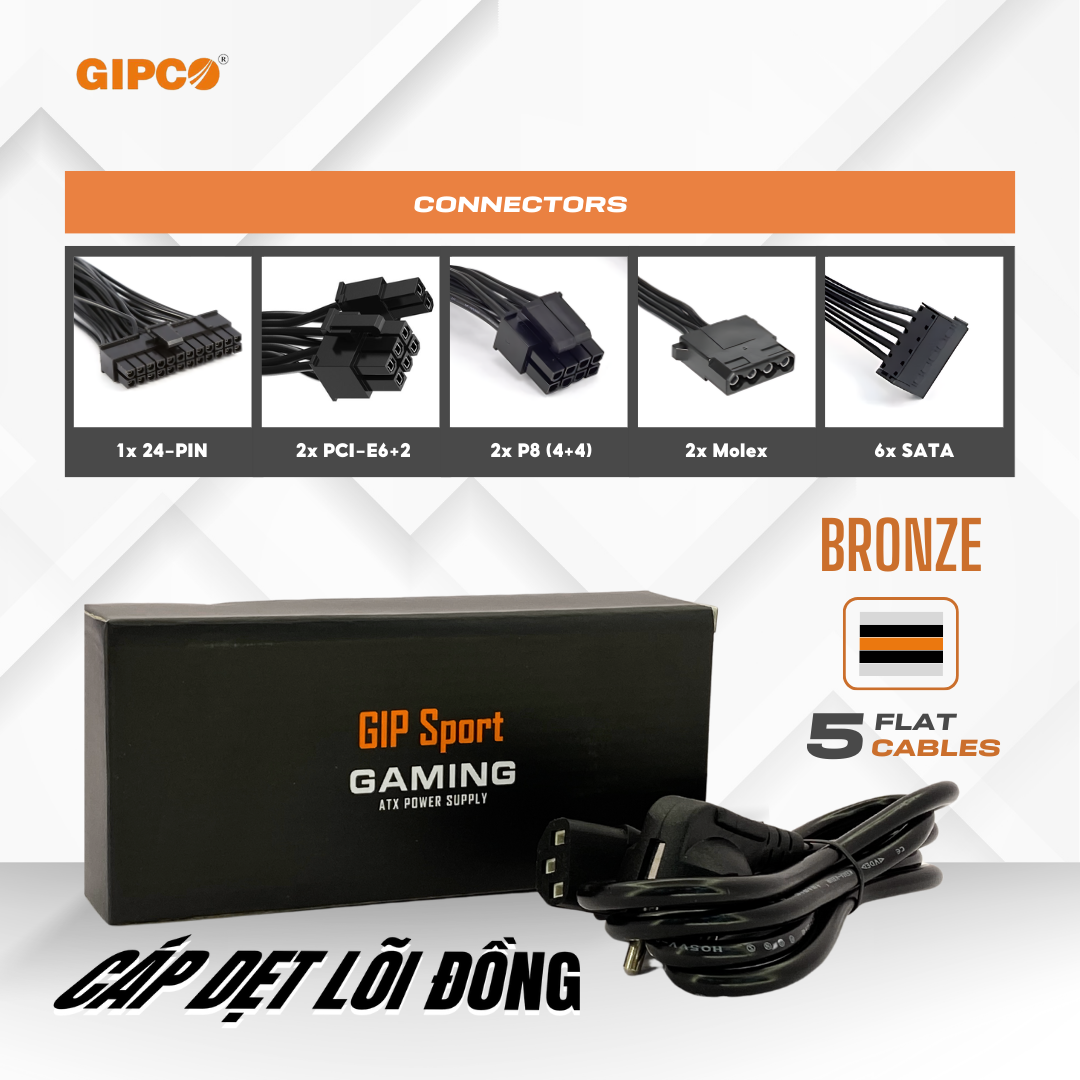 Nguồn GIPCO 500W PLUS Game – GIPCO TECH