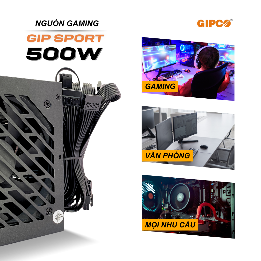 Nguồn GIPCO 500W PLUS Game – GIPCO TECH