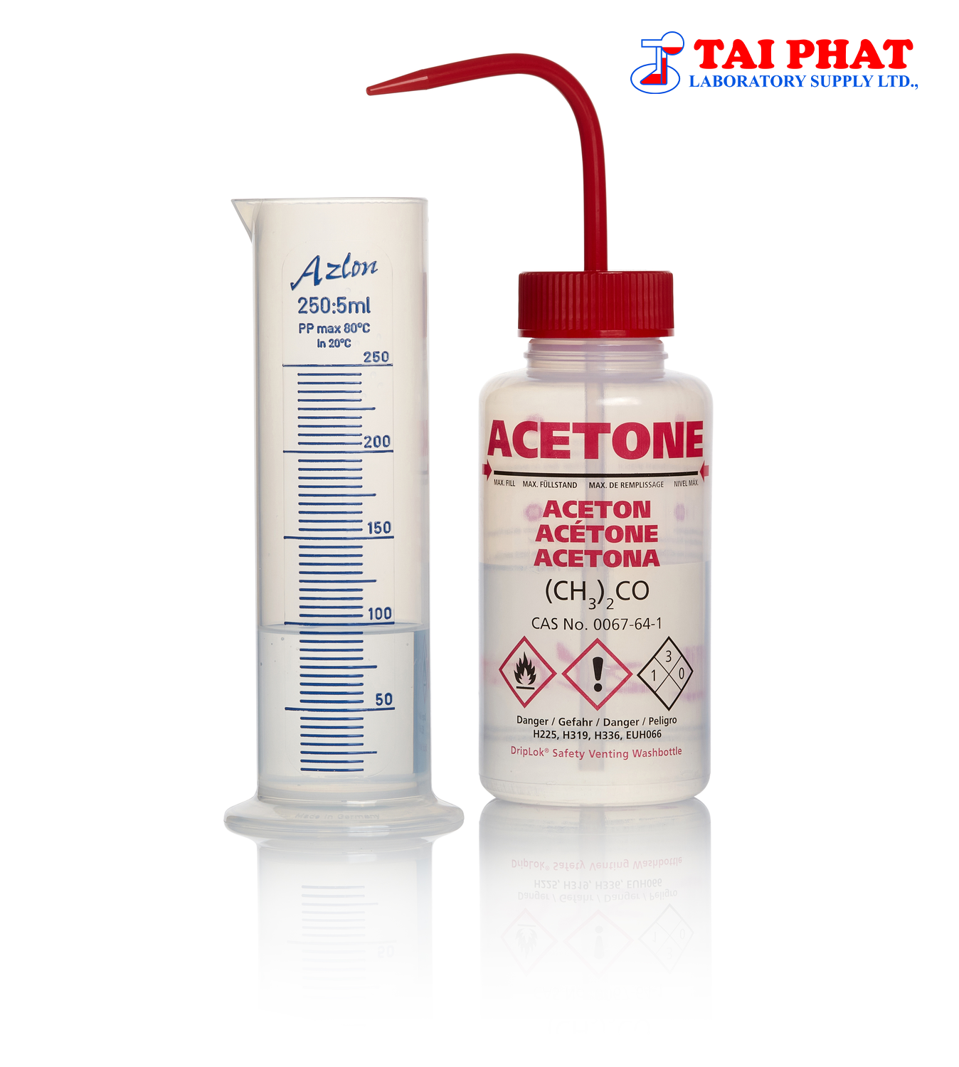 AZLON Bình tia nhựa MR,ethanol, LDPE 500ml