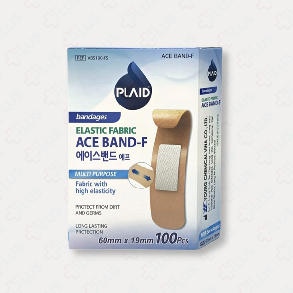 Băng keo cá nhân vải Ace-band Hàn Quốc 60mmx19mm (100 miếng) – Merinco