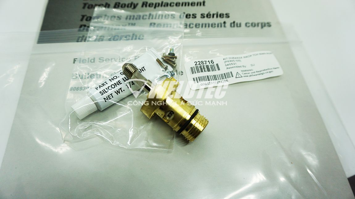 Thân mỏ cắt plasma PWX65 228716 ⭐️ Hypertherm – Phụ Kiện Hàn Cắt