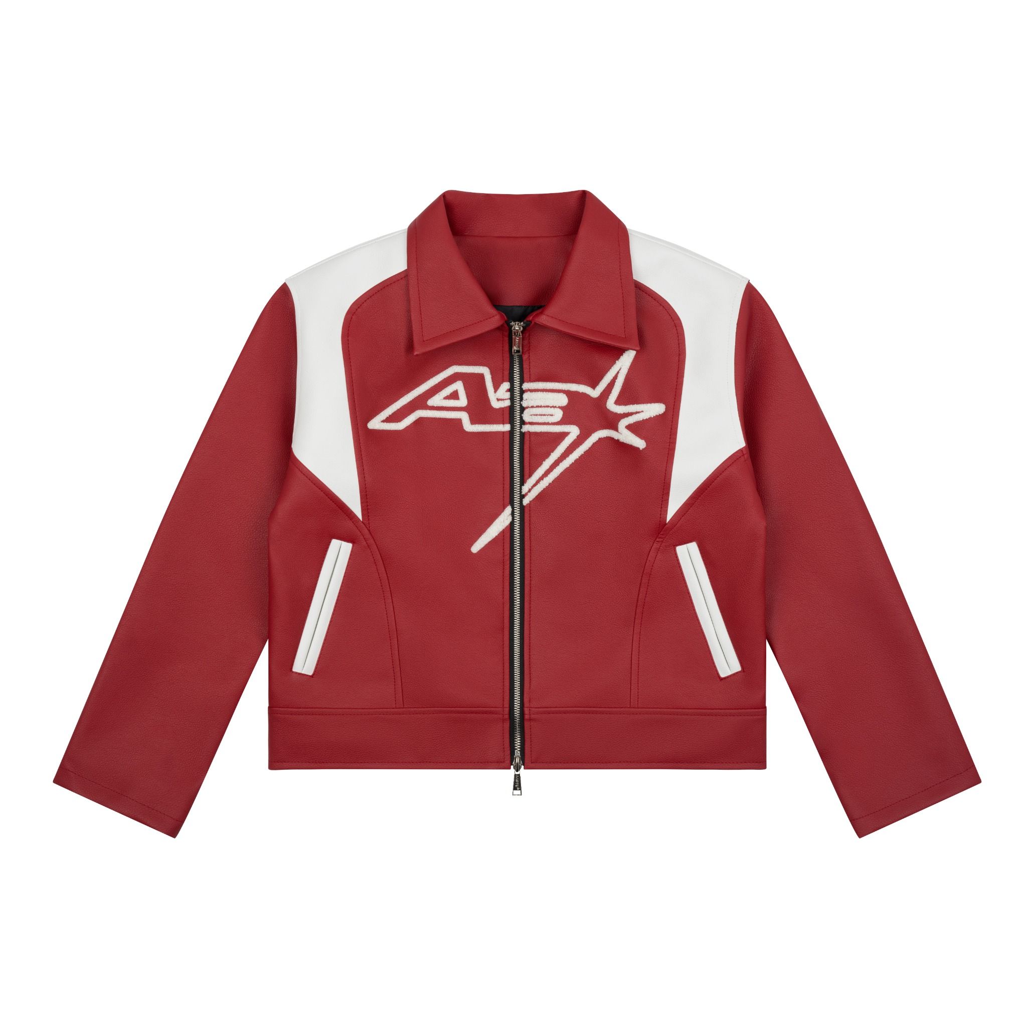 AA STU RACING LEATHER JACKET V3 // RED – AASTU®