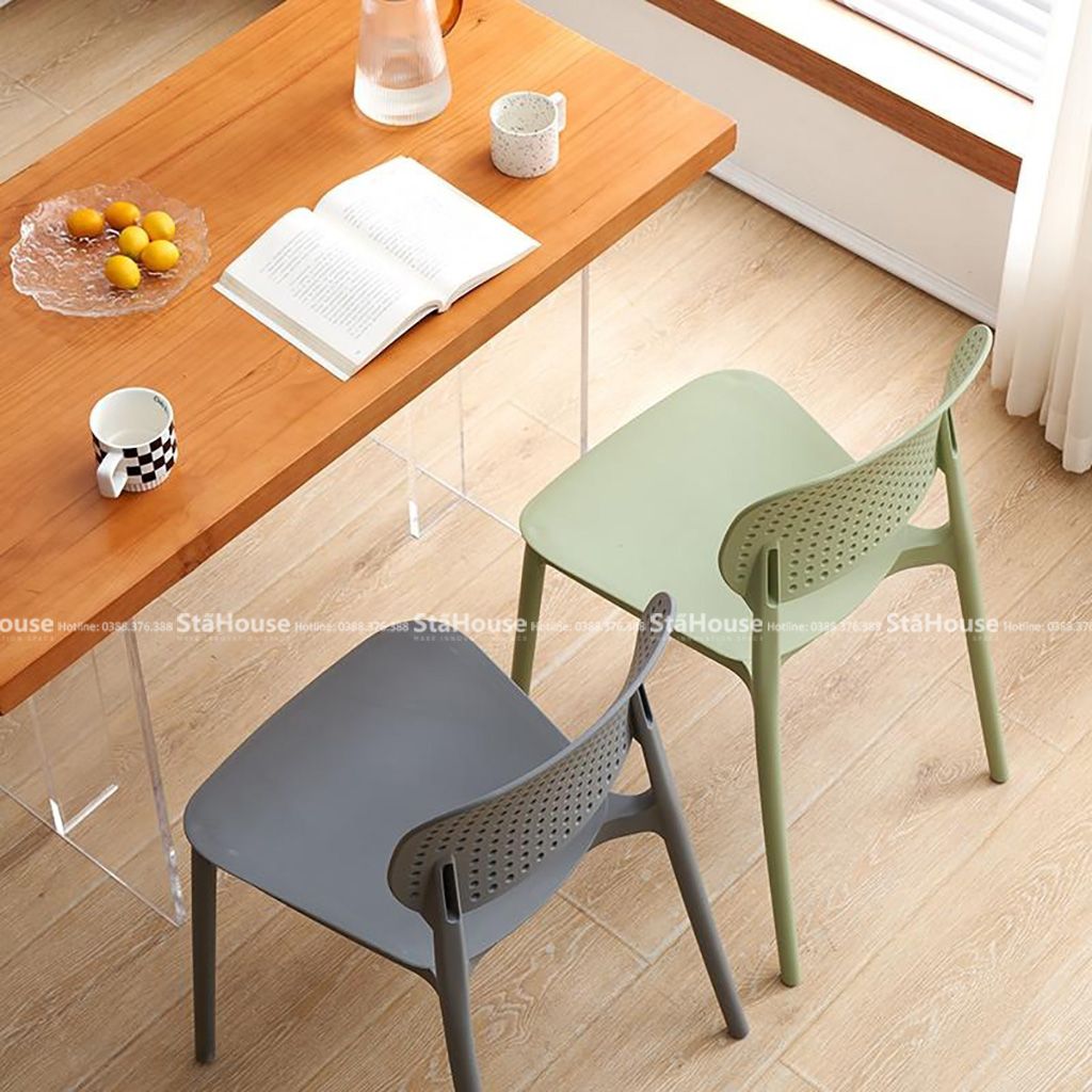 GhẾ Cafe GhẾ Ăn NhỰa ĐÚc Hol Sankyo Stahouse