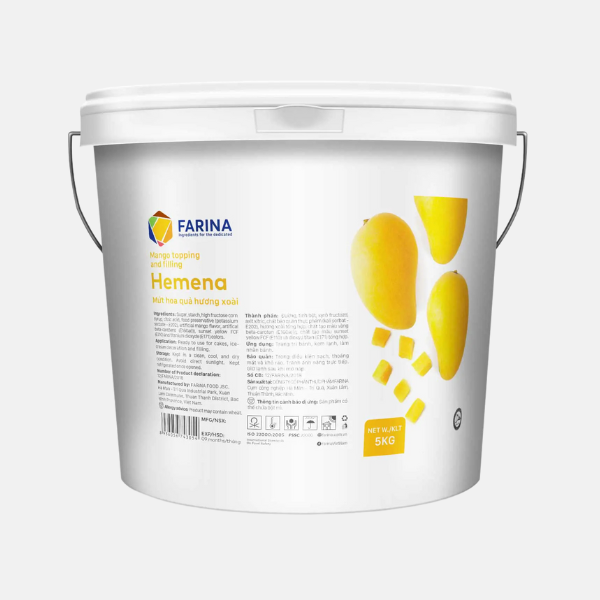 Hemena - Mứt Hoa Quả Hương Xoài, Farina | Hộp 1kg, Thùng 5kg – HOLAFOODS