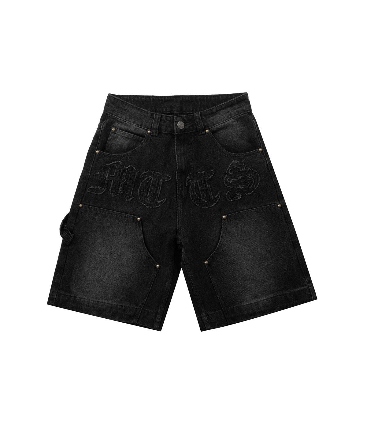 PATCH DENIM SHORT / BLACK – OFFONOFFCLUB