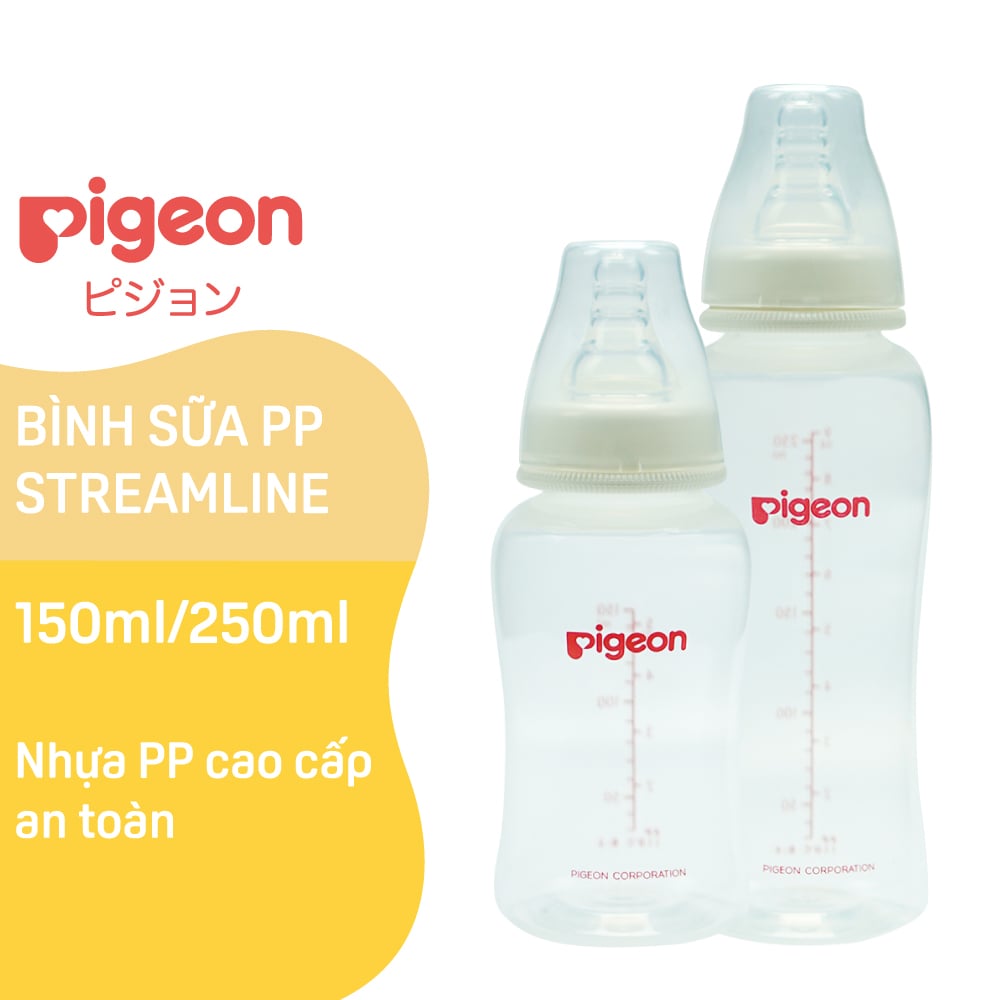 Bình sữa Pigeon PP Streamline 250 ml – PIGEON OFFICIAL STORE