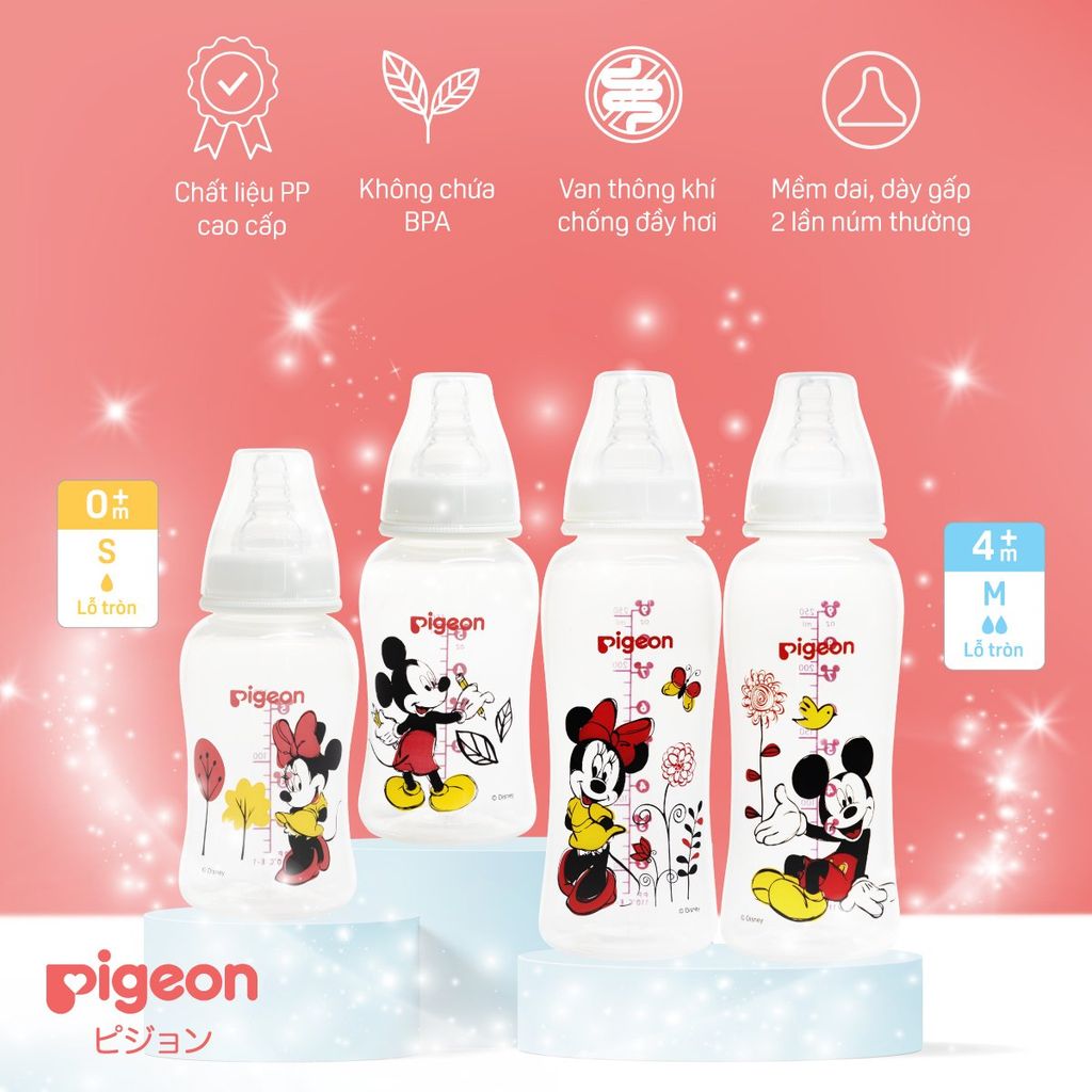 Bình sữa Pigeon PP Streamline hình chuột Minnie 250 ml – PIGEON ...