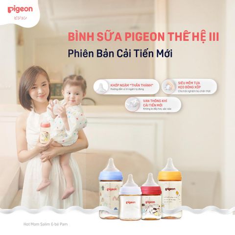 BÌNH SỮA NÚM TY THẾ HỆ III – PIGEON OFFICIAL STORE