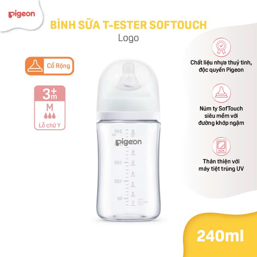 Bình Sữa Pigeon T-Ester Softouch Baby-Friendly World 160ml/240ml - Nhi – PIGEON OFFICIAL STORE