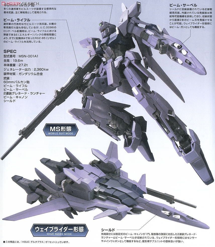 HG UC 1/144 MSN-001A1 Delta Plus - LIB Gunpla