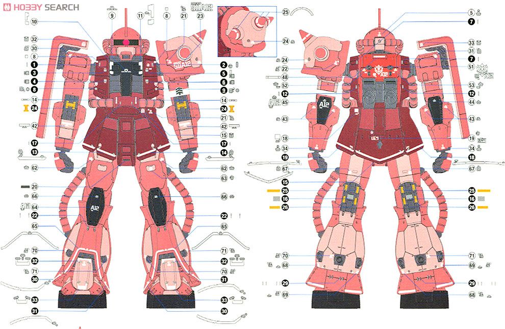 RG Zaku II - Char Aznable Custom - LIB Gunpla
