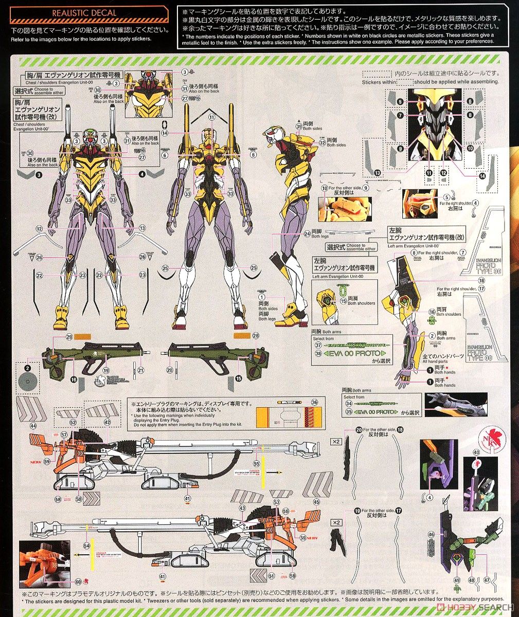 RG Evangelion Unit 00 DX Positron Cannon Set - LIB Gunpla