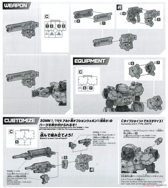 30MM 1/144 Rabiot - Green - LIB Gunpla
