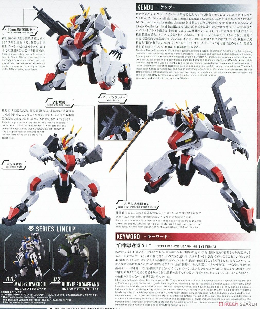 HG Kyoukai Senki 1/72 MAILeS Kenbu - LIB Gunpla