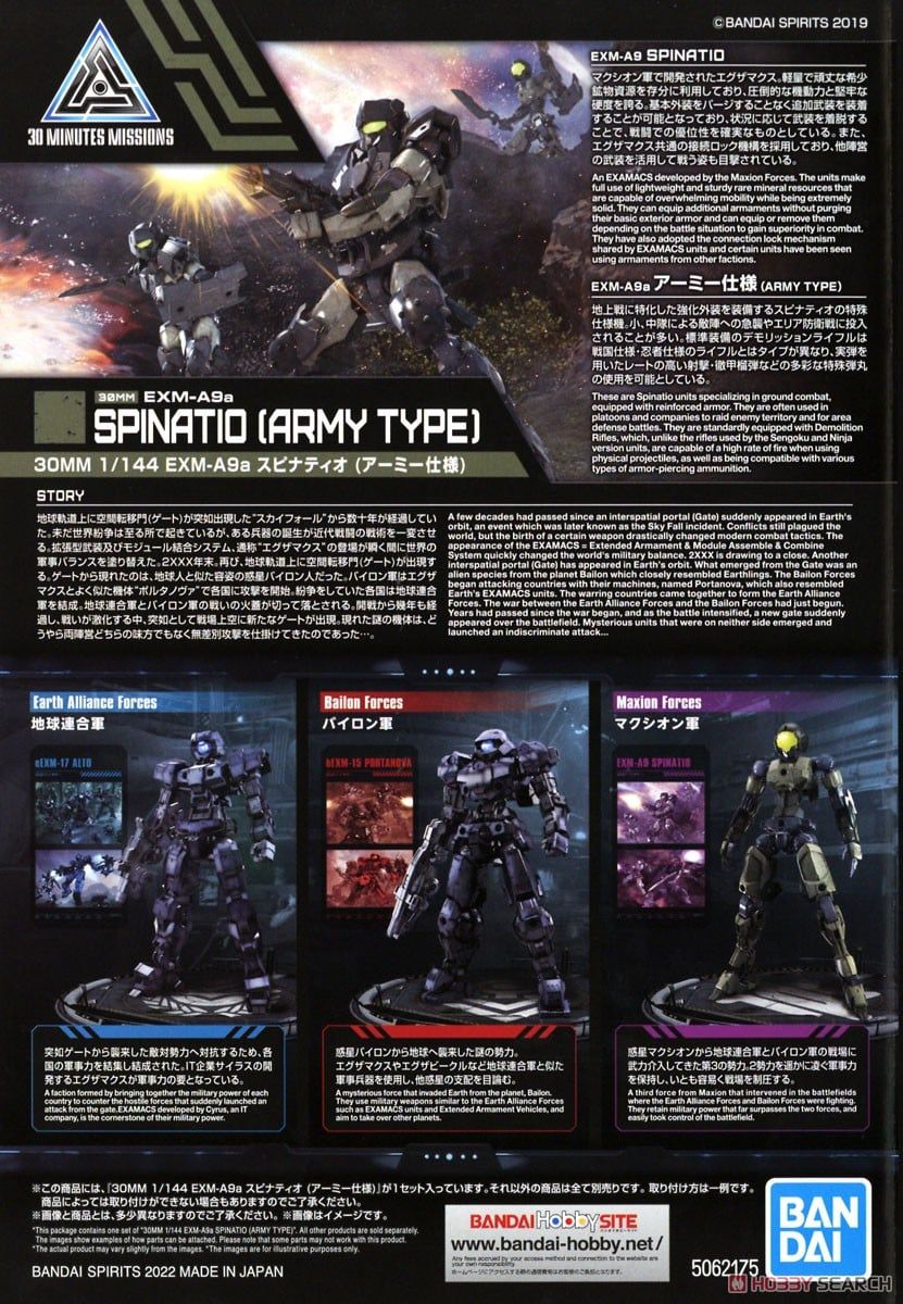 30MM 1/144 Spinatio - Army Type - LIB Gunpla