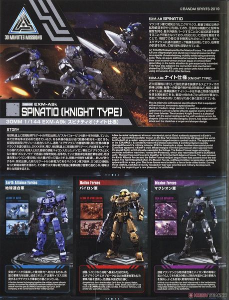 30MM 1/144 Spinatio Knight Type - LIB Gunpla
