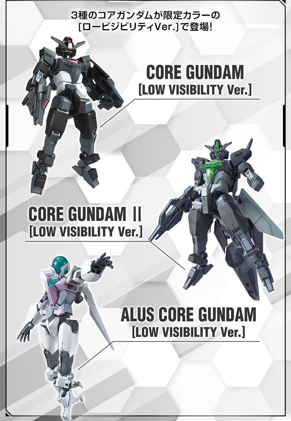 HGBD 1/144 Core Gundam & Core Gundam II & Alus Core Gundam - LIB Gunpla