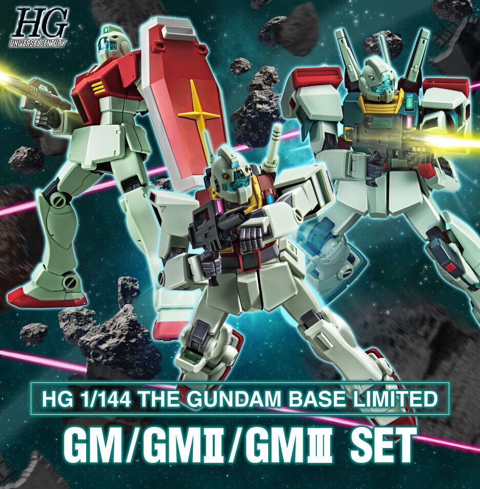 HG UC 1/144 The Gundam Base Limited GM / GM II / GM III Set - LIB Gunpla
