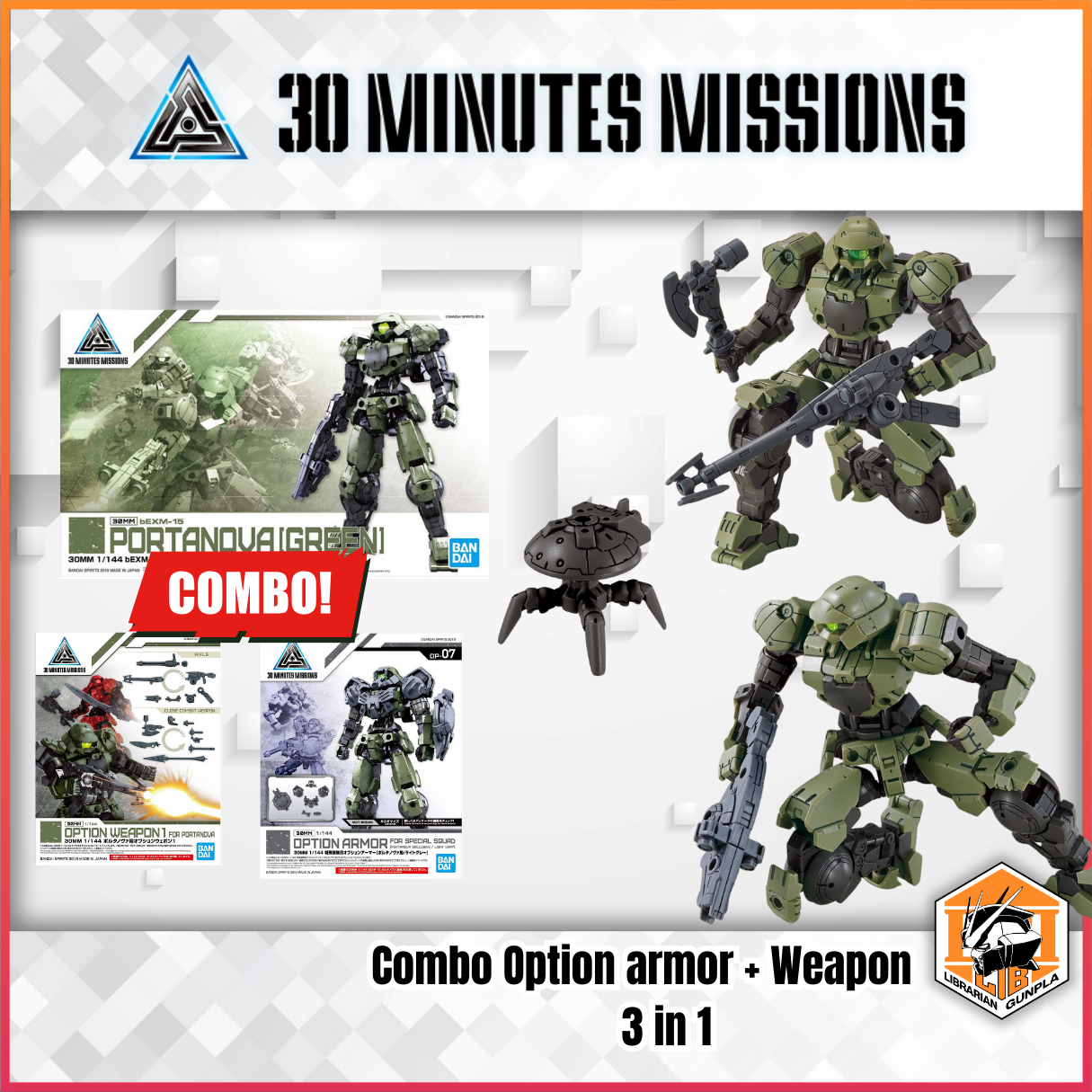30MM 1/144 bEXM-15 Portanova - Green - LIB Gunpla