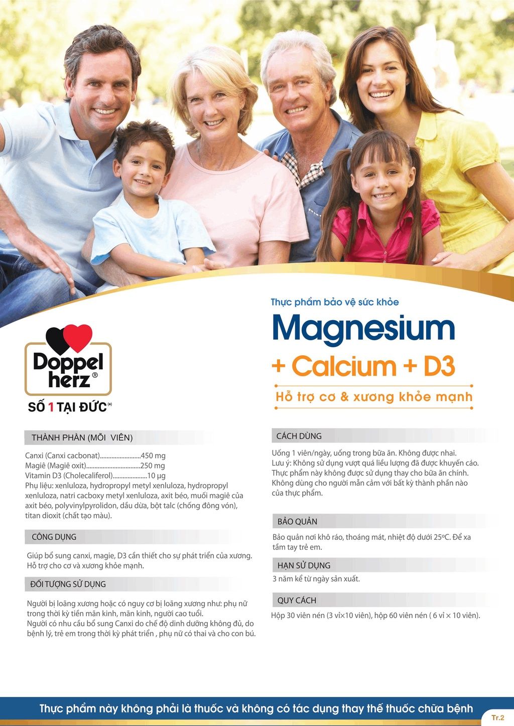 Viên uống bổ sung Canxi Doppelherz Magnesium + Calcium + D3 – Meraki Medi