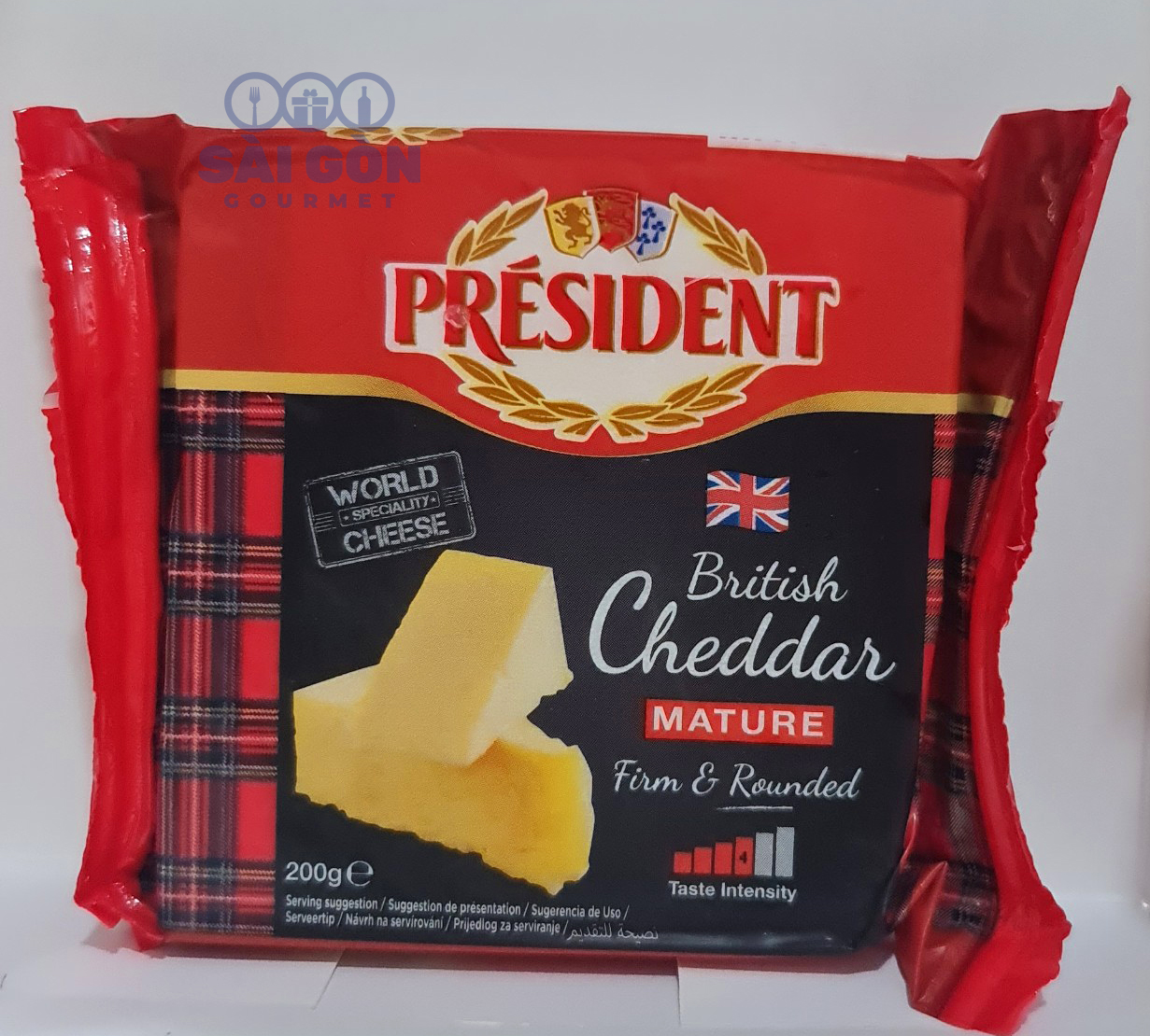 MATURE WHITE CHEDDAR PRESIDENT 200G – SaigonGourmet
