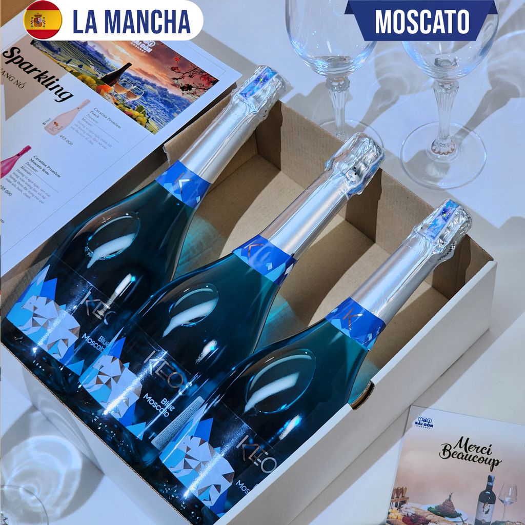Rượu Vang Nổ Keos Blue Moscato Box 3 – SaigonGourmet