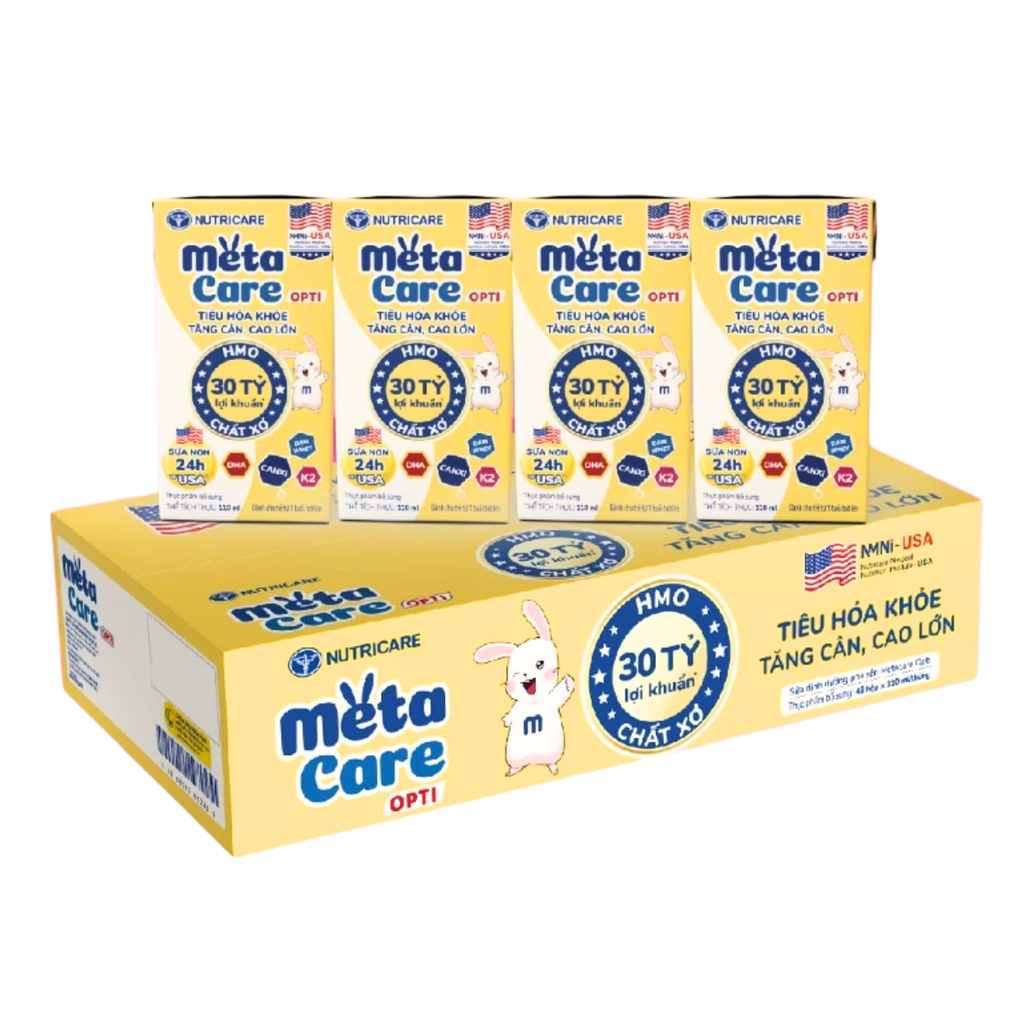 Lốc 4 hộp sữa pha sẵn 110ml MetaCare Opti - Cho bé từ 1 tuổi trở lên ...
