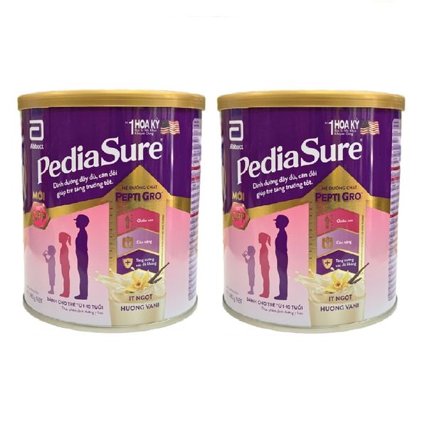 Combo 2 lon Sữa bột Pediasure 380g hương vani ít ngọt cho trẻ biếng ăn ...