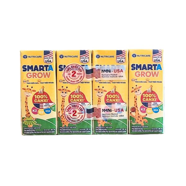 Thùng 48 hộp sữa pha sẵn 180ml Nutricare Smarta Grow - Cho trẻ từ 1 tu ...