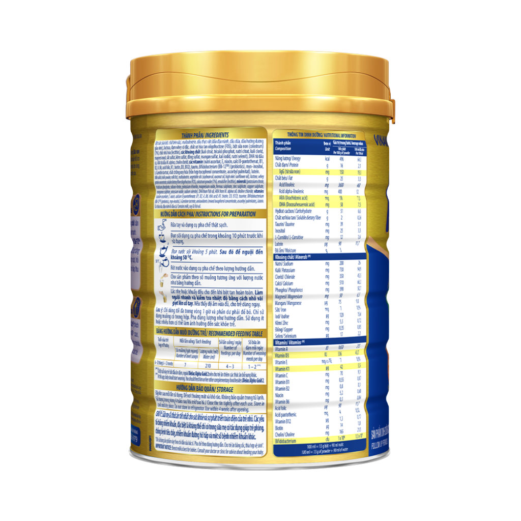 Sữa bột Vinamilk Dielac Alpha Gold 2 - 800g Hộp Thiếc (cho trẻ từ 6 - – Ruby Mart